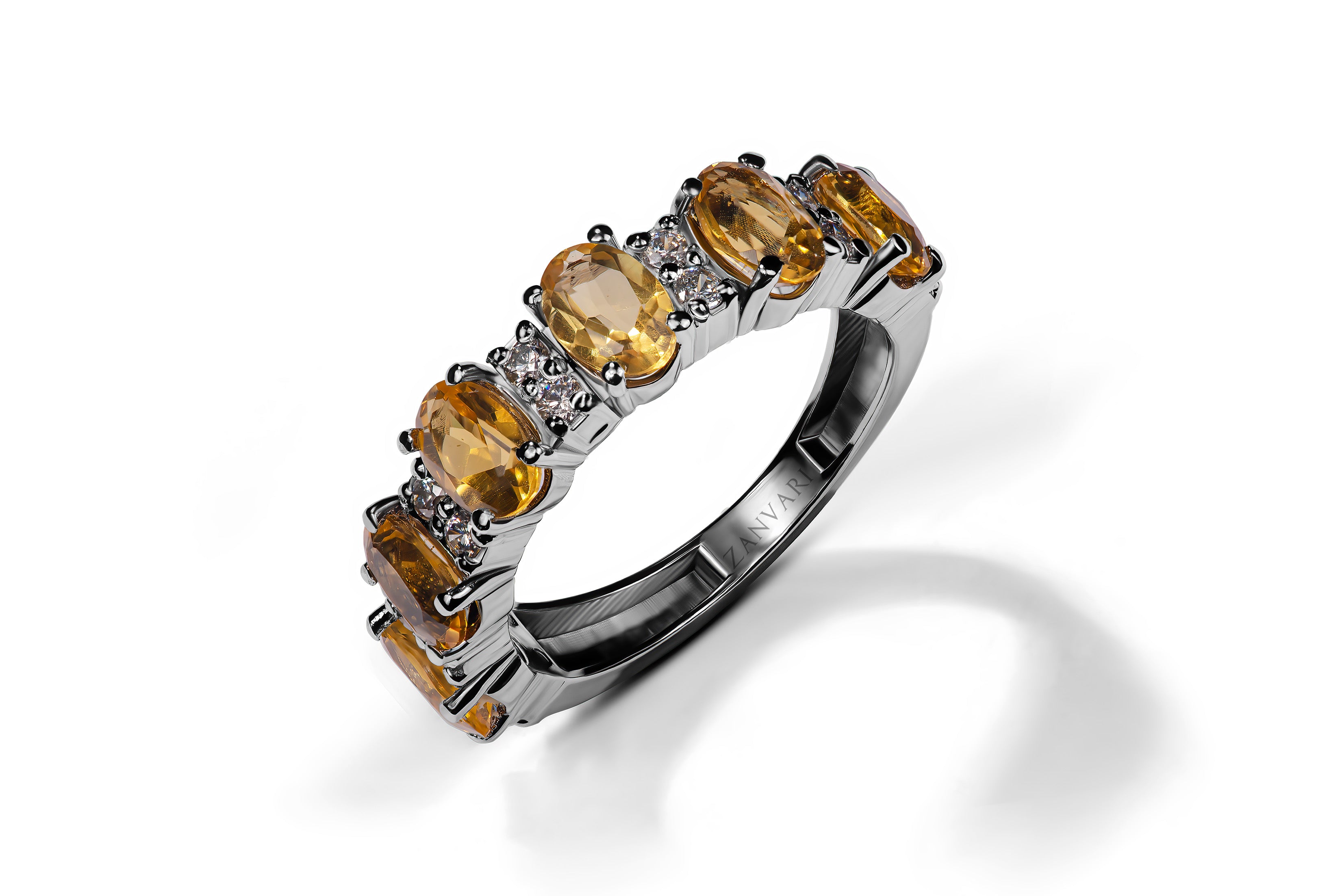 Zanvari Moissanite Rings in 925 Sterling Silver Online