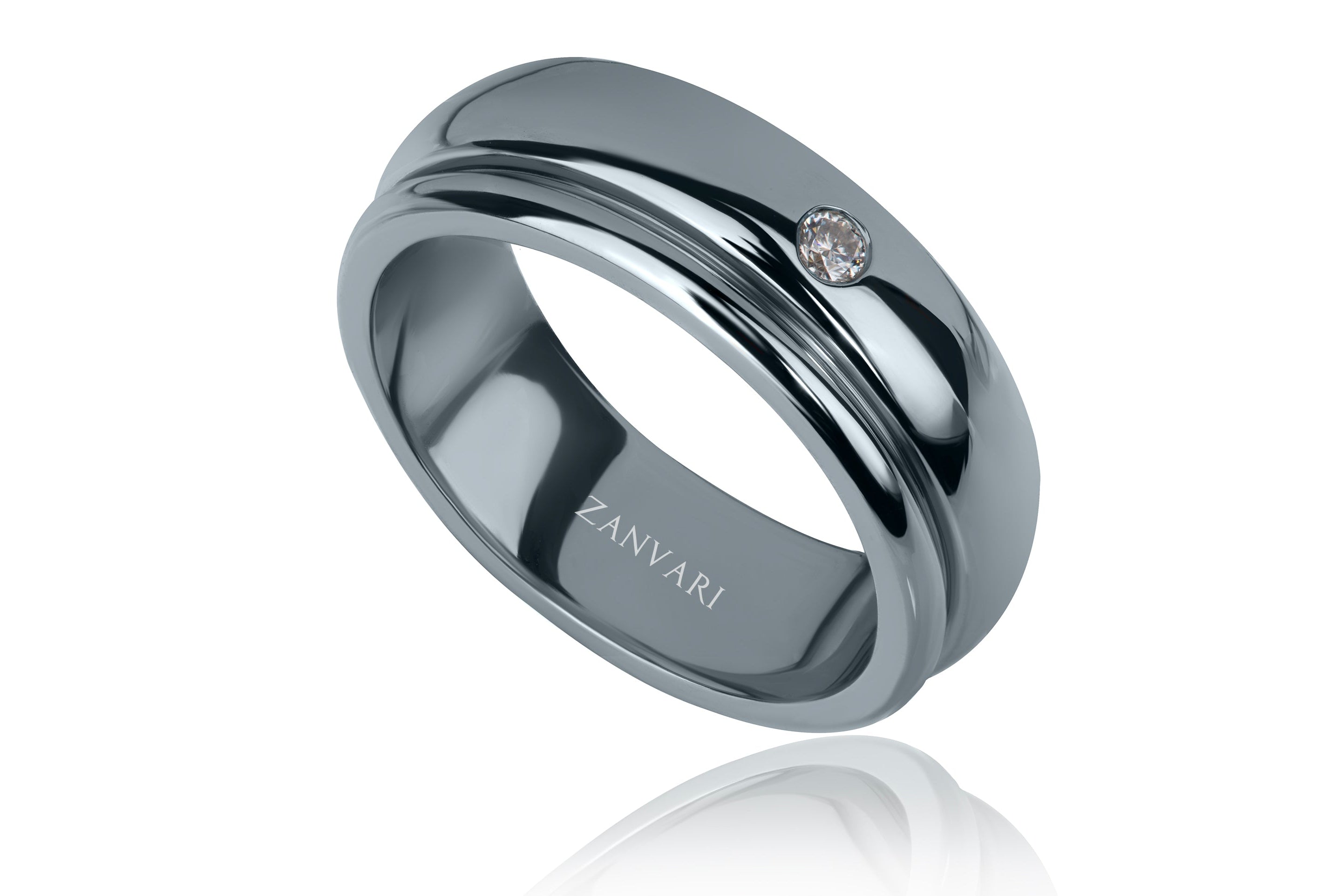 Silver Band In Curve Shape- Handmade – Zanvari
