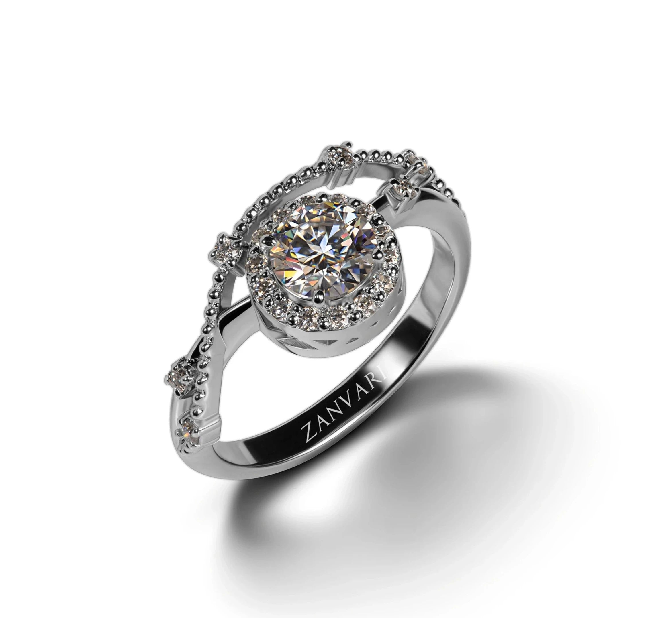 Moissanite Women's Ring In Silver Online – Zanvari