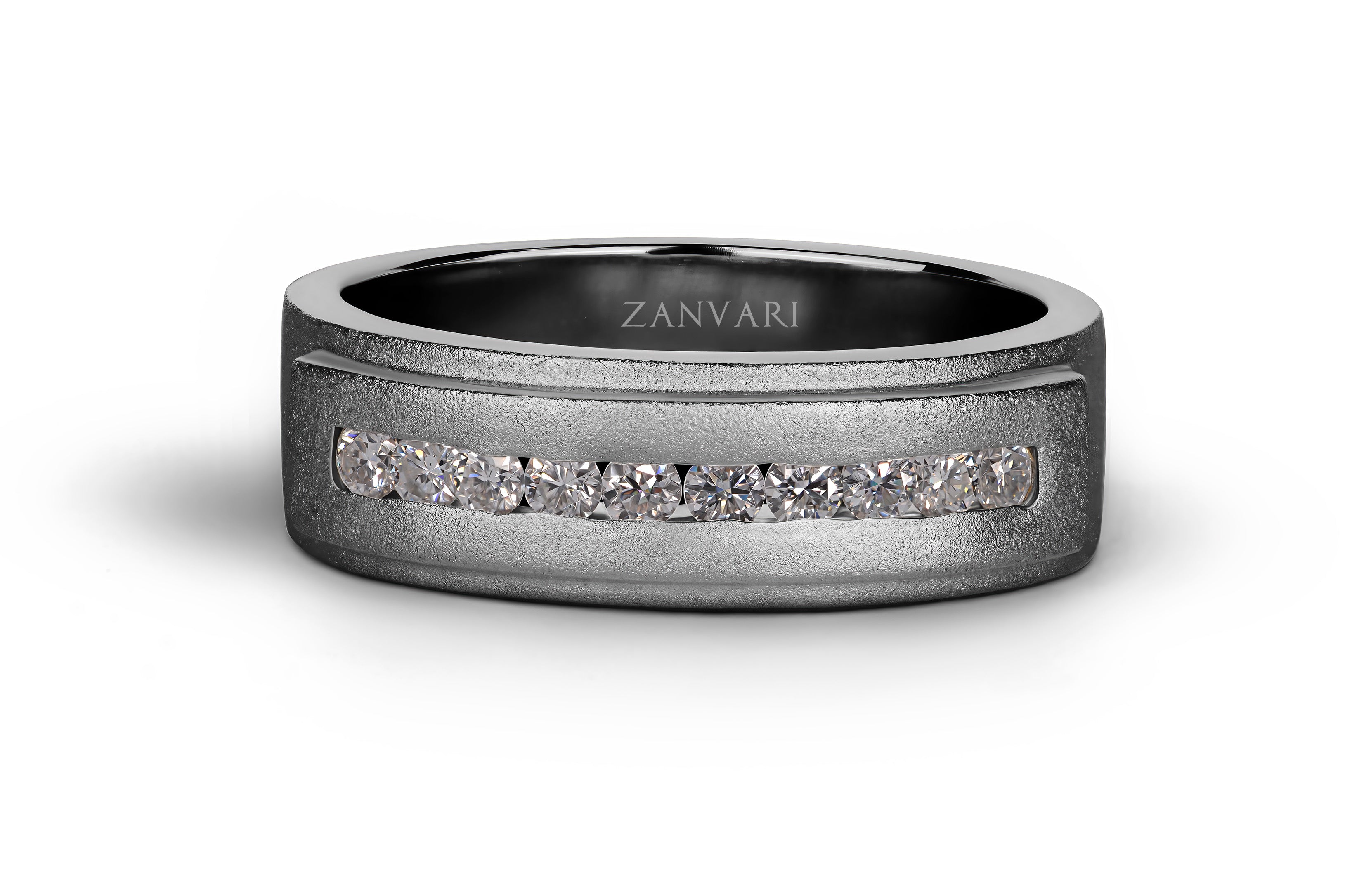 Moissanite Stones Male Ring In Silver – Zanvari
