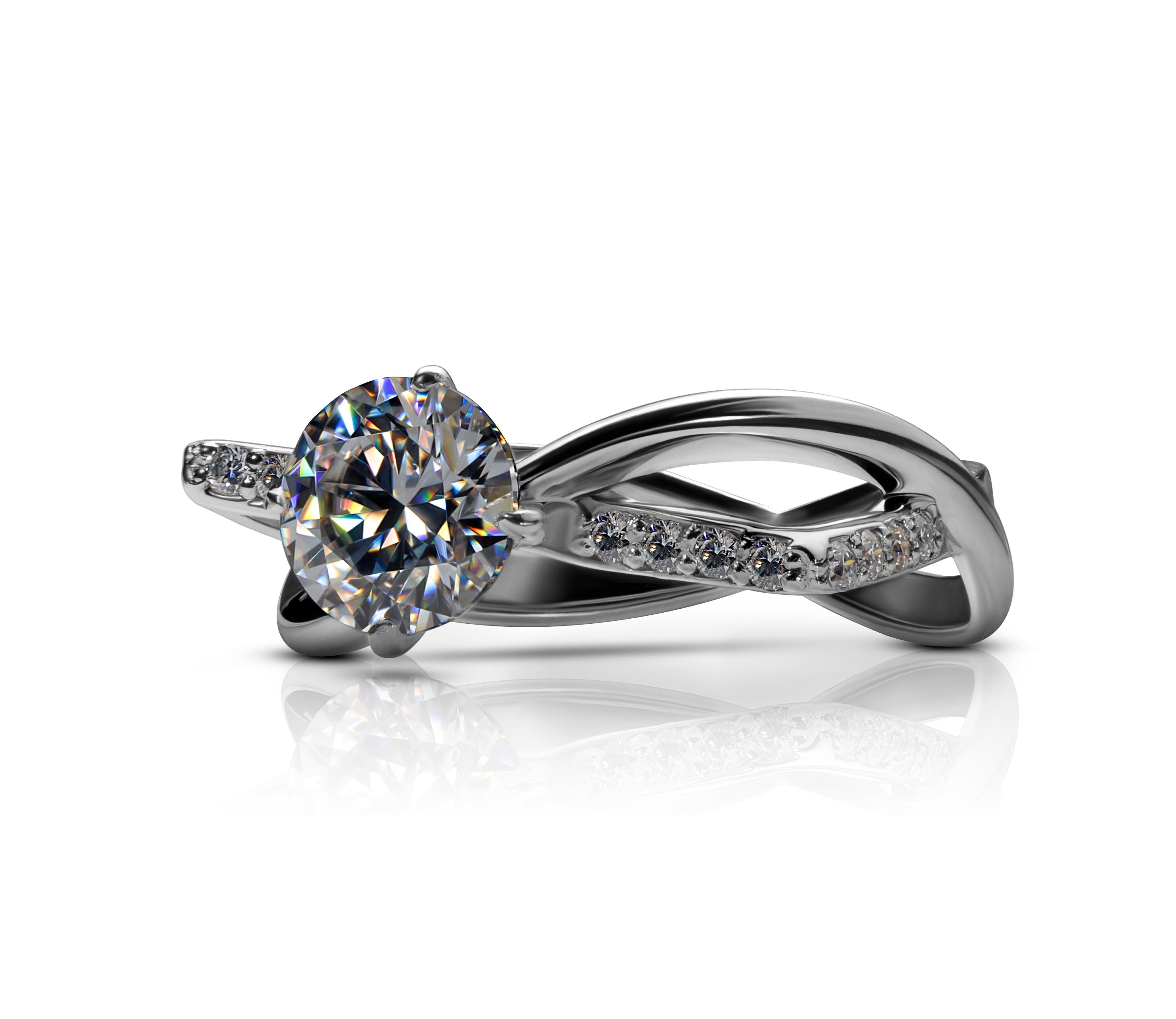 Zanvari Karachi | Exquisite DVVS1 Moissanite Sterling Silver 925 Ring