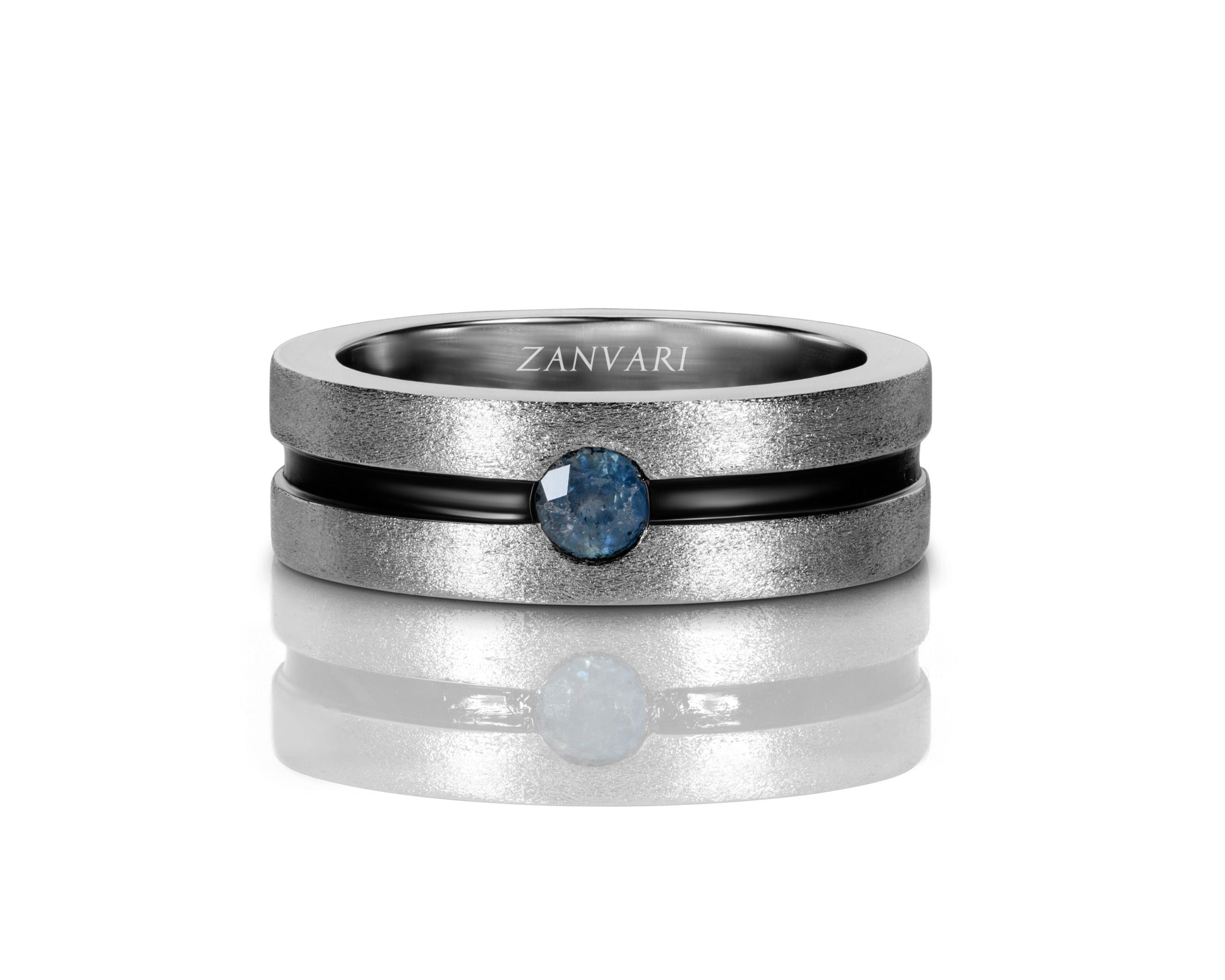 Ceylon Sapphire Srilankan In 925 Silver- For Men – Zanvari