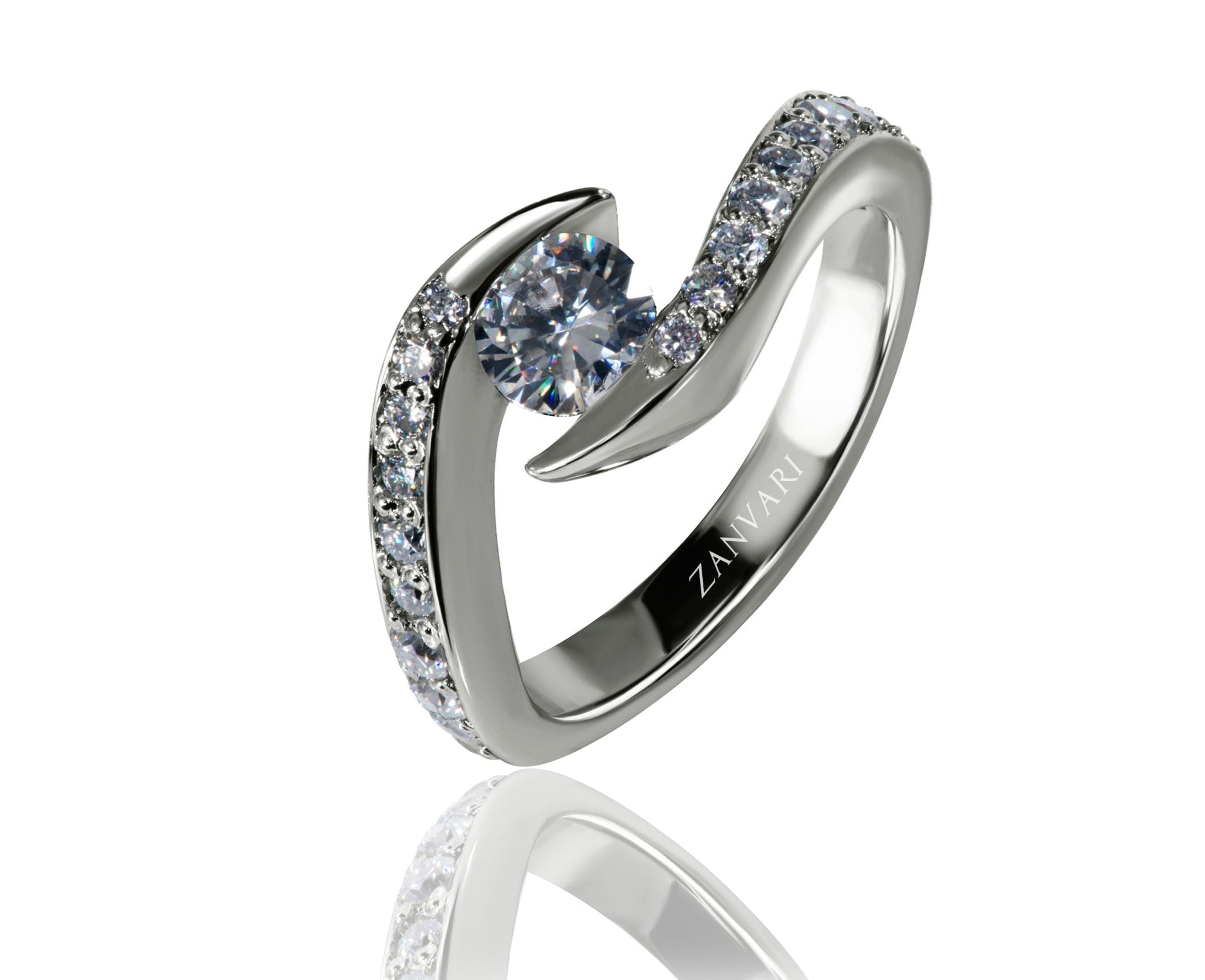 Glinted Glow | 0.5CT Moissanite with Accents | Zanvari Pakistan