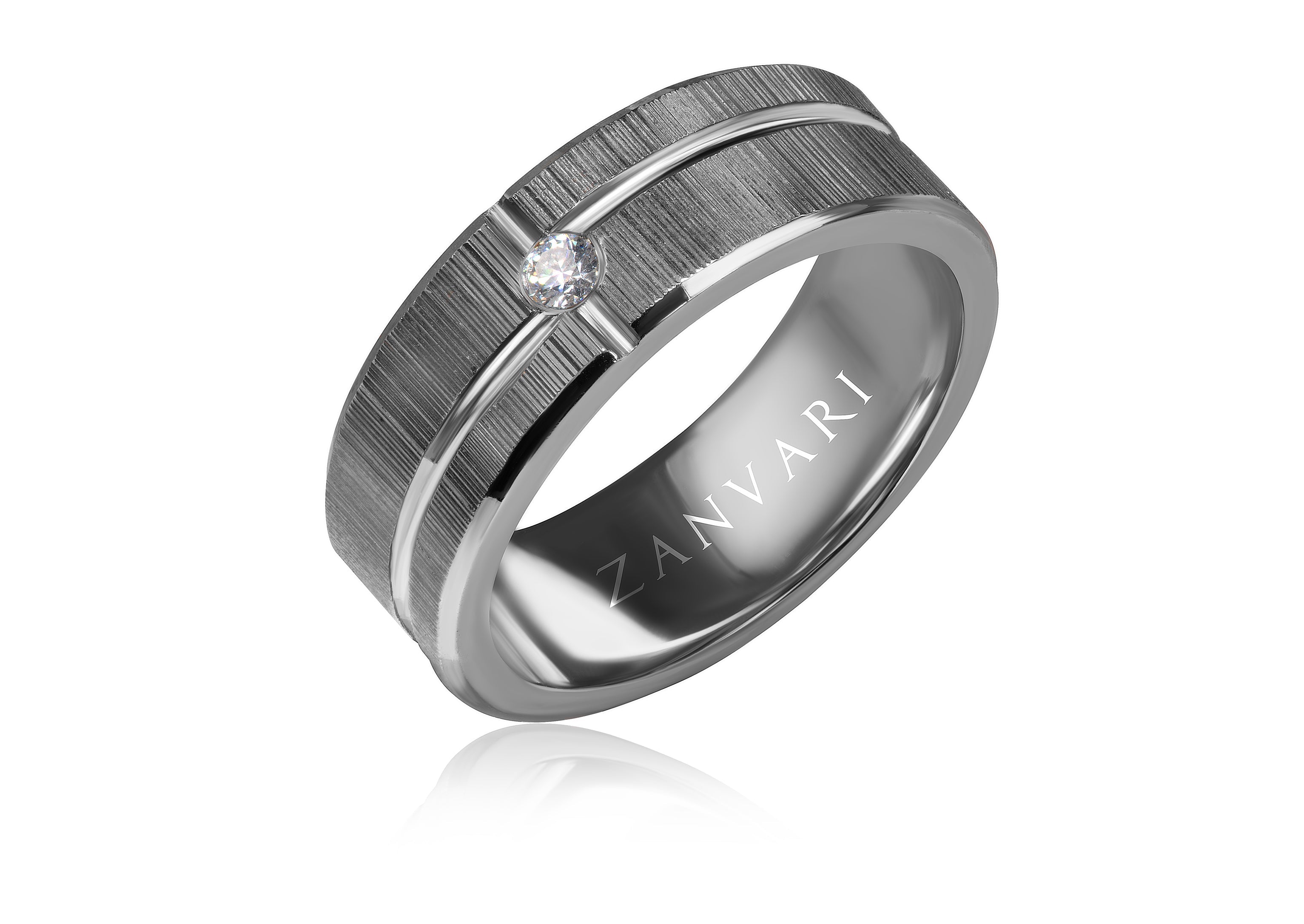 Diamond Ring IN 925 Silver For Him- Wedding Collection – Zanvari