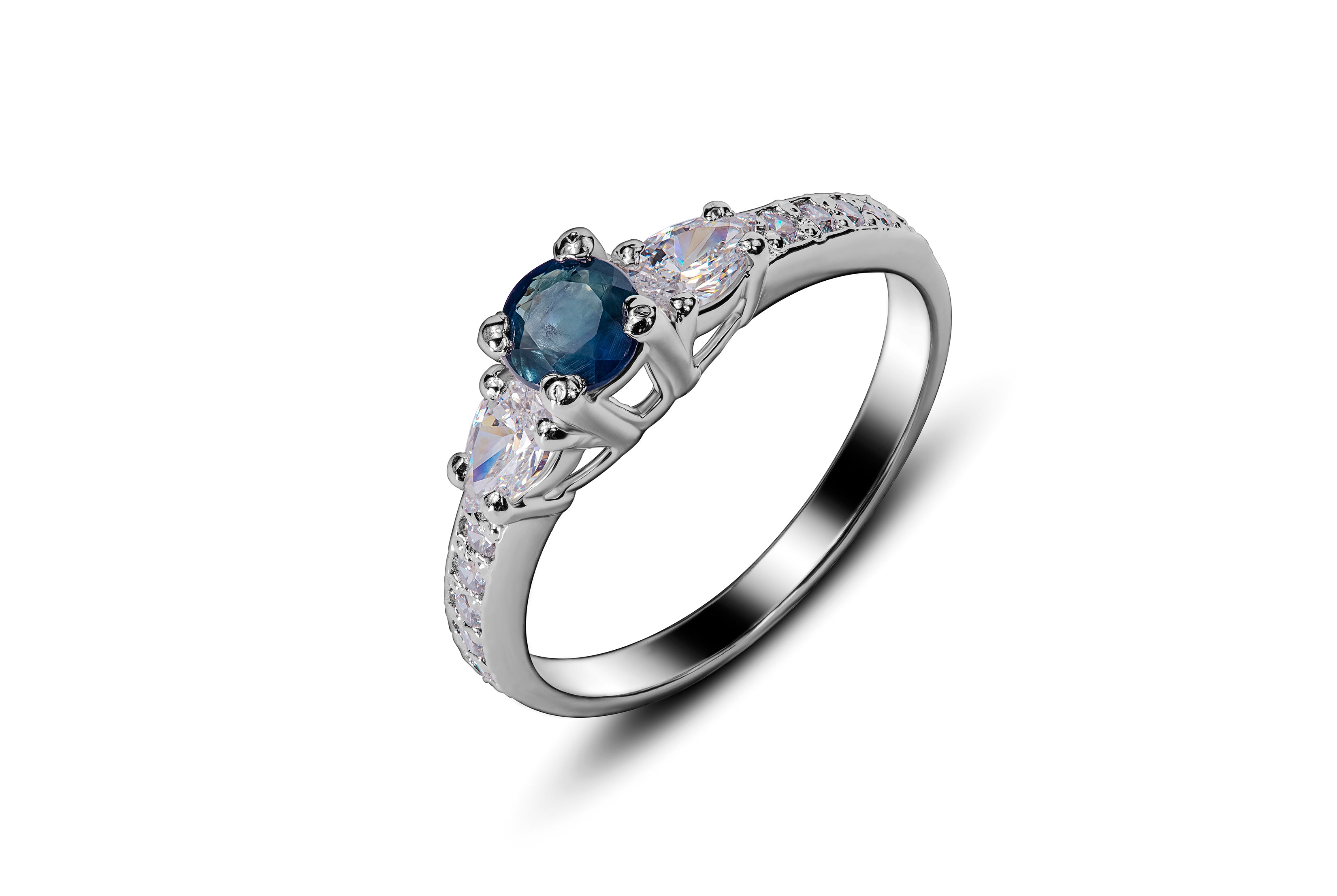 Sapphire Ocean Ring in Sterling Silver 925 – Zanvari